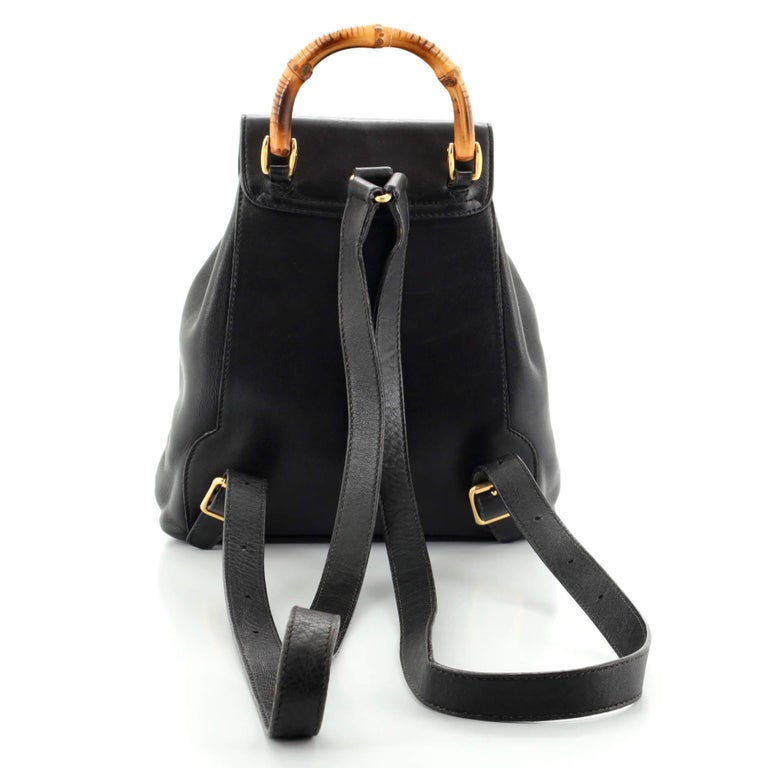 Gucci Vintage Bamboo Backpack Leather Mini at 1stDibs