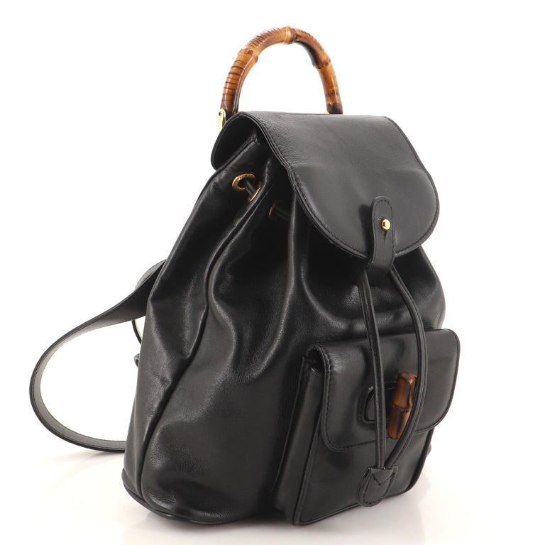 Gucci Vintage Bamboo Backpack Leather Mini at 1stDibs