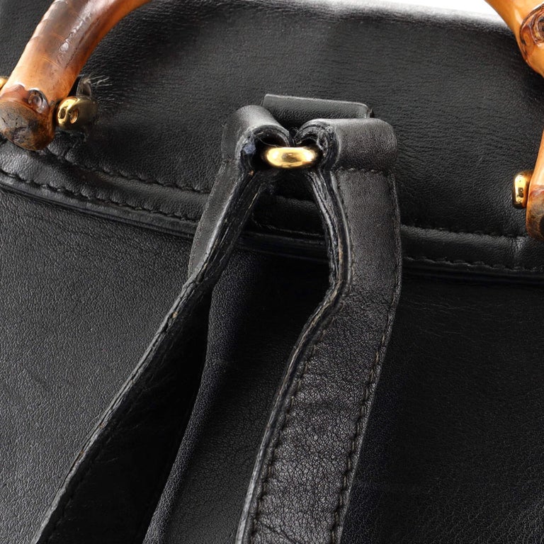 Gucci Vintage Bamboo Backpack Leather Mini at 1stDibs