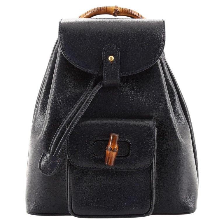 Gucci Vintage Bamboo Backpack Leather Mini at 1stDibs