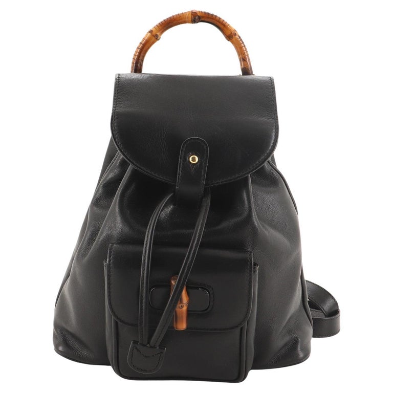 Gucci Vintage Bamboo Backpack Leather Mini at 1stDibs