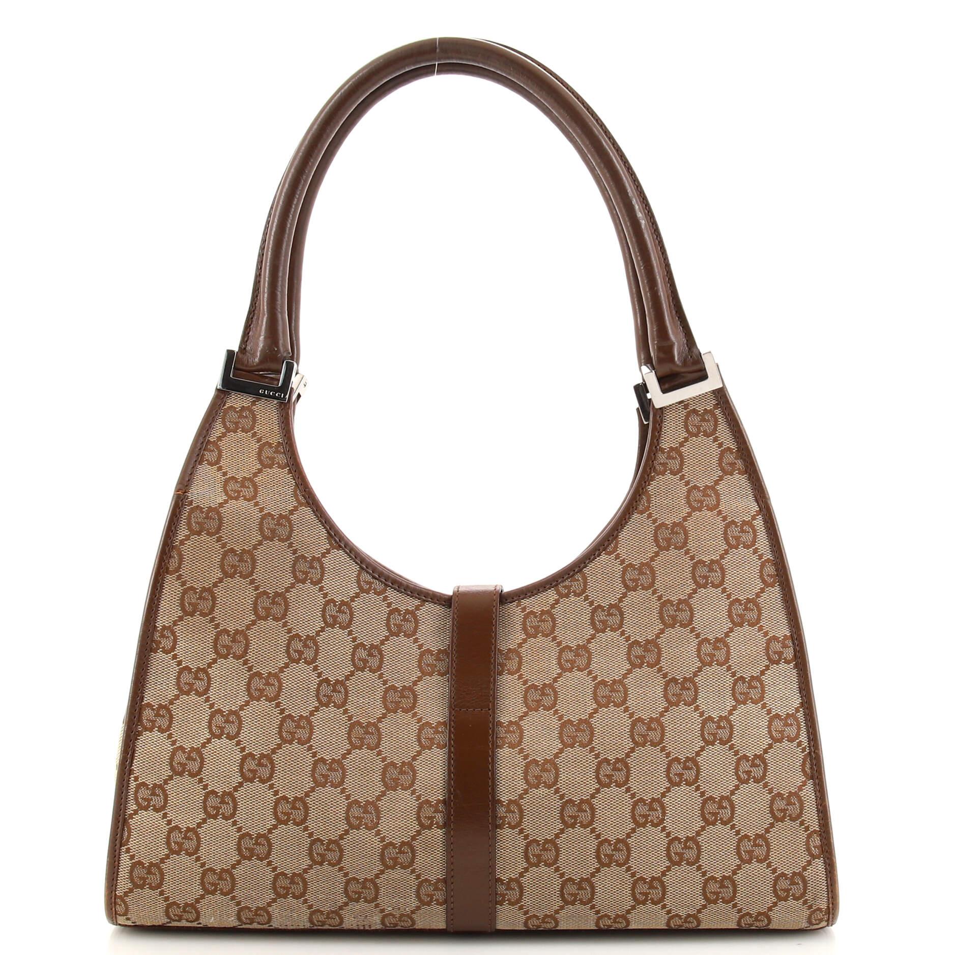 Gucci Vintage Bardot Hobo GG Canvas Medium at 1stDibs | gucci bardot bag
