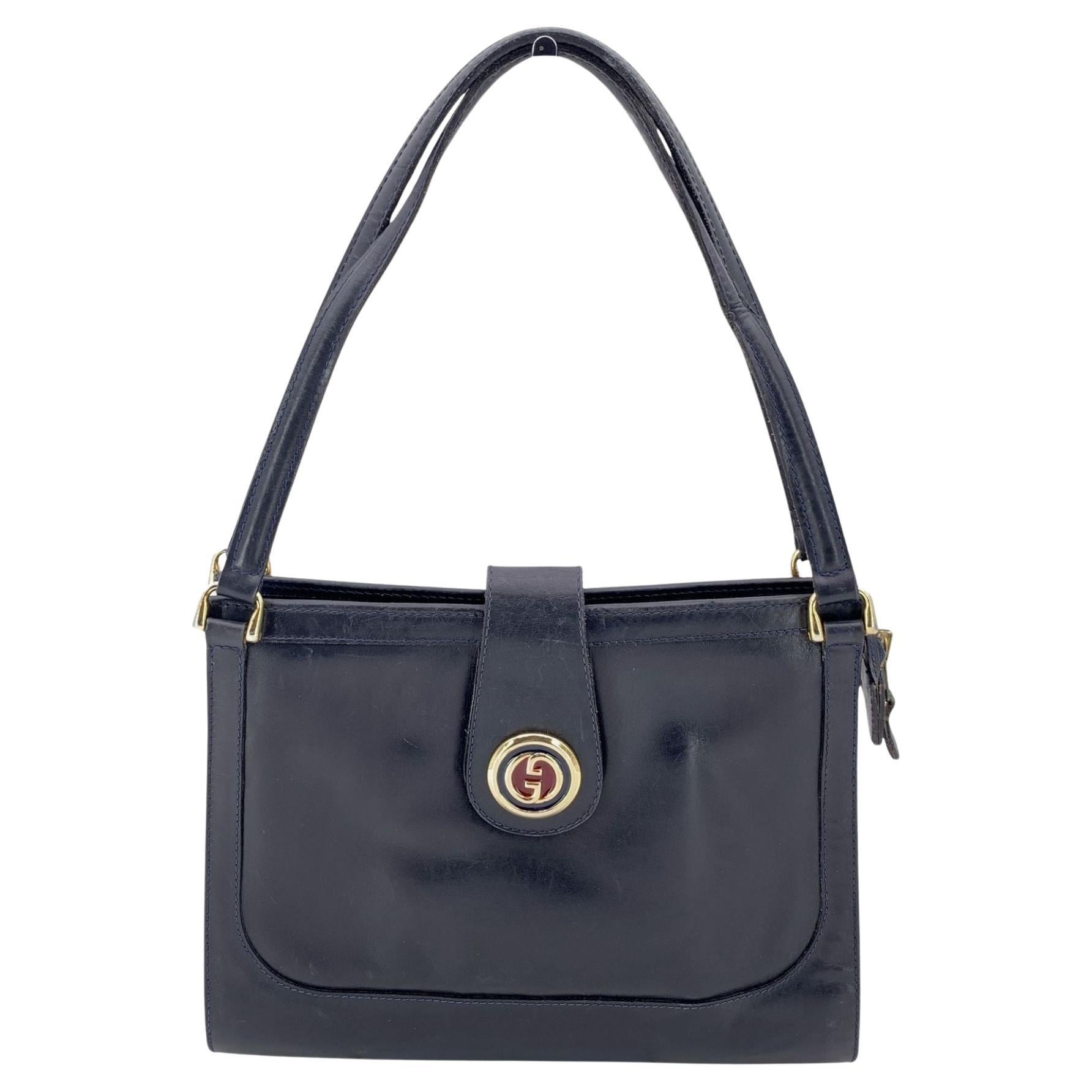 Chanel Classic Flap Small Navy Lambskin Leather Gold Hardware at 1stDibs