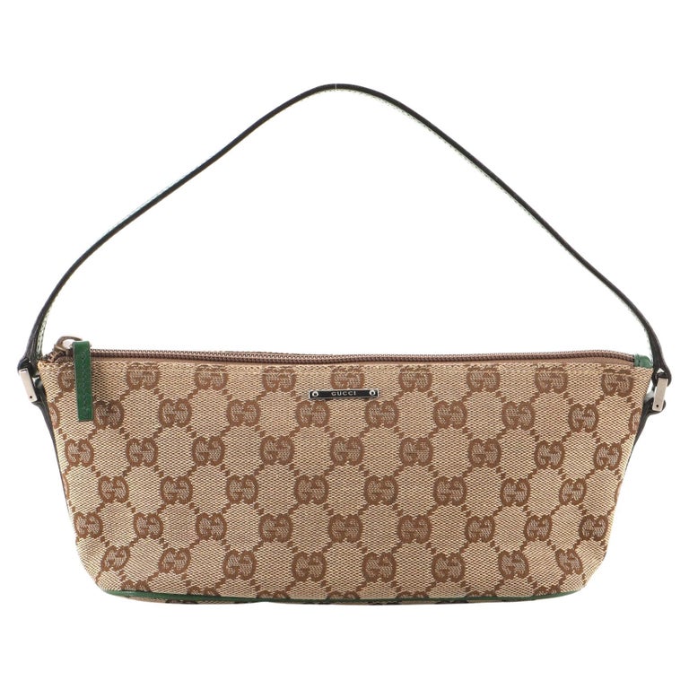 Gucci Vintage Boat Pochette GG Canvas Small at 1stDibs