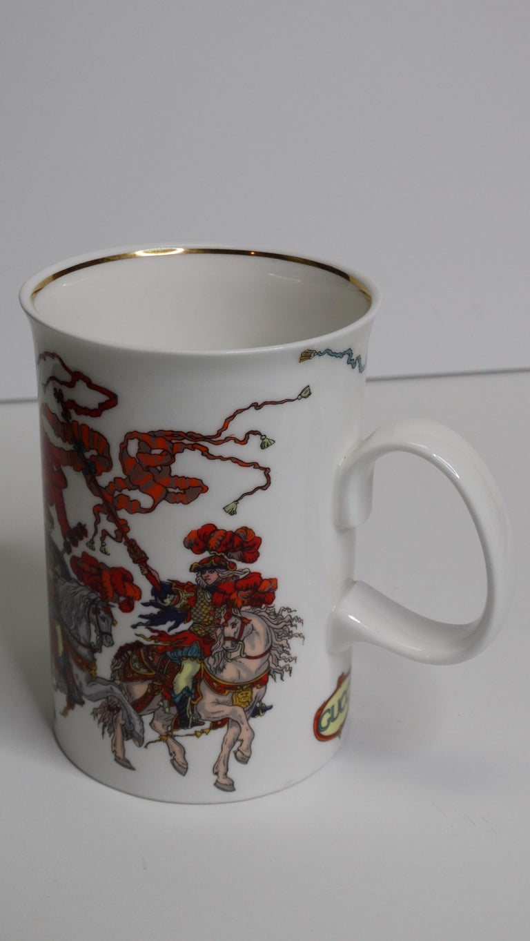 Gucci Vintage Fine Bone China Knight Mug For Sale at 1stDibs