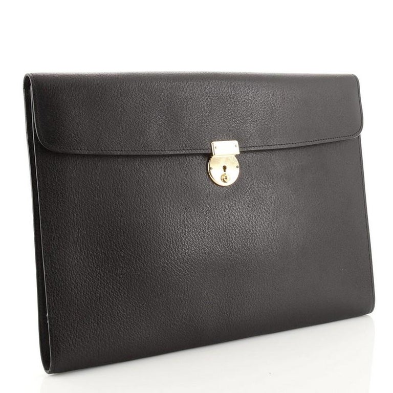 Gucci Vintage Flap Portfolio Leather at 1stDibs