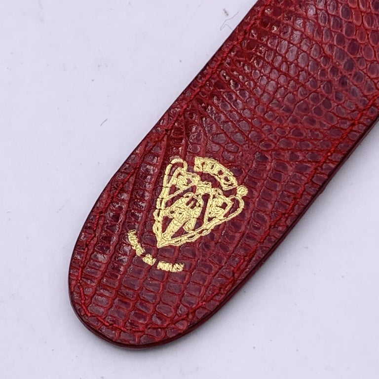 Gucci Vintage Gold Metal Logo Bookmark Letter Opener with Case For Sale ...