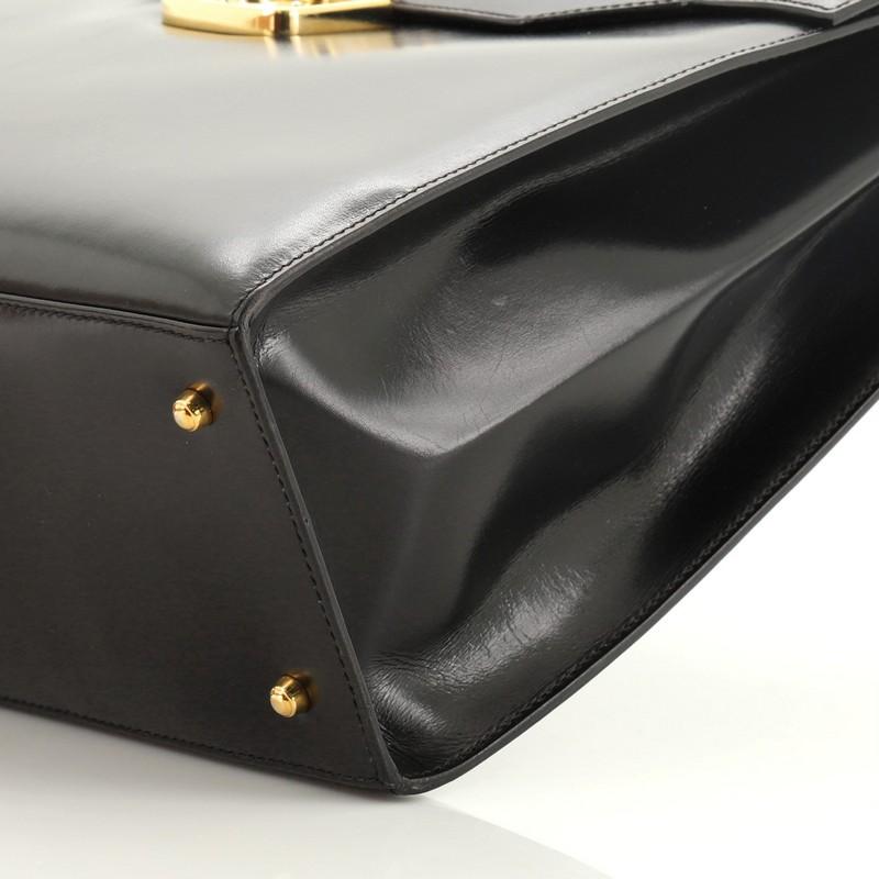 Gucci Vintage Lady Lock Top Handle Bag Leather Medium at 1stDibs