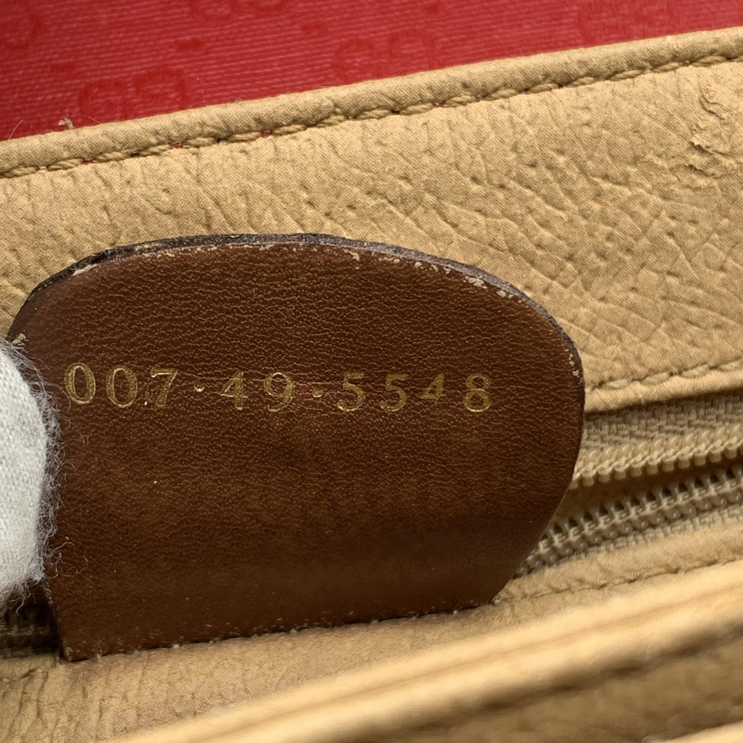 Gucci Vintage Red Monogram Canvas Small Messenger Shoulder Bag For Sale ...