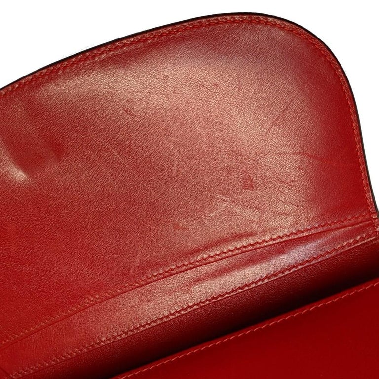 Gucci Vintage red suede and leather 80s purse For Sale at 1stDibs