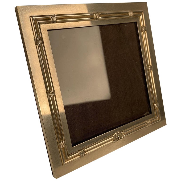 Gucci Vintage Silver Metal Square Desk Photo Frame at 1stDibs