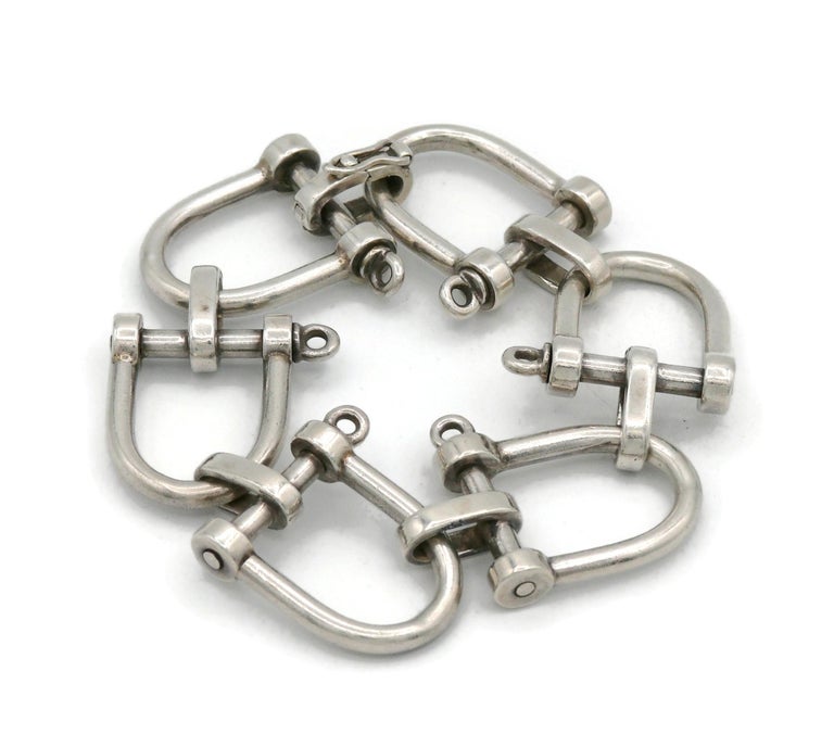 GUCCI Vintage Sterling Silver Horse Bit Bracelet For Sale at 1stDibs
