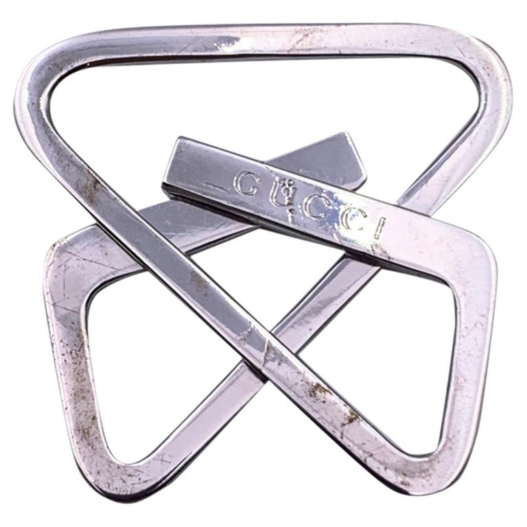 Gucci Vintage Sterling Silver Men Money Paper Clip For Sale at 1stDibs