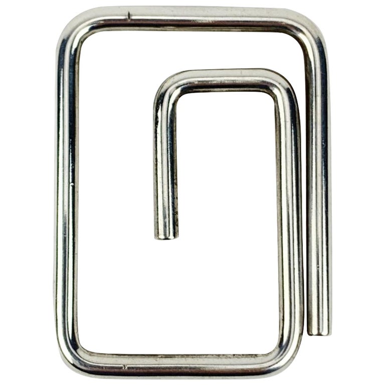 Gucci Vintage Sterling Silver Rectangular Money Paper Clip For Sale at ...