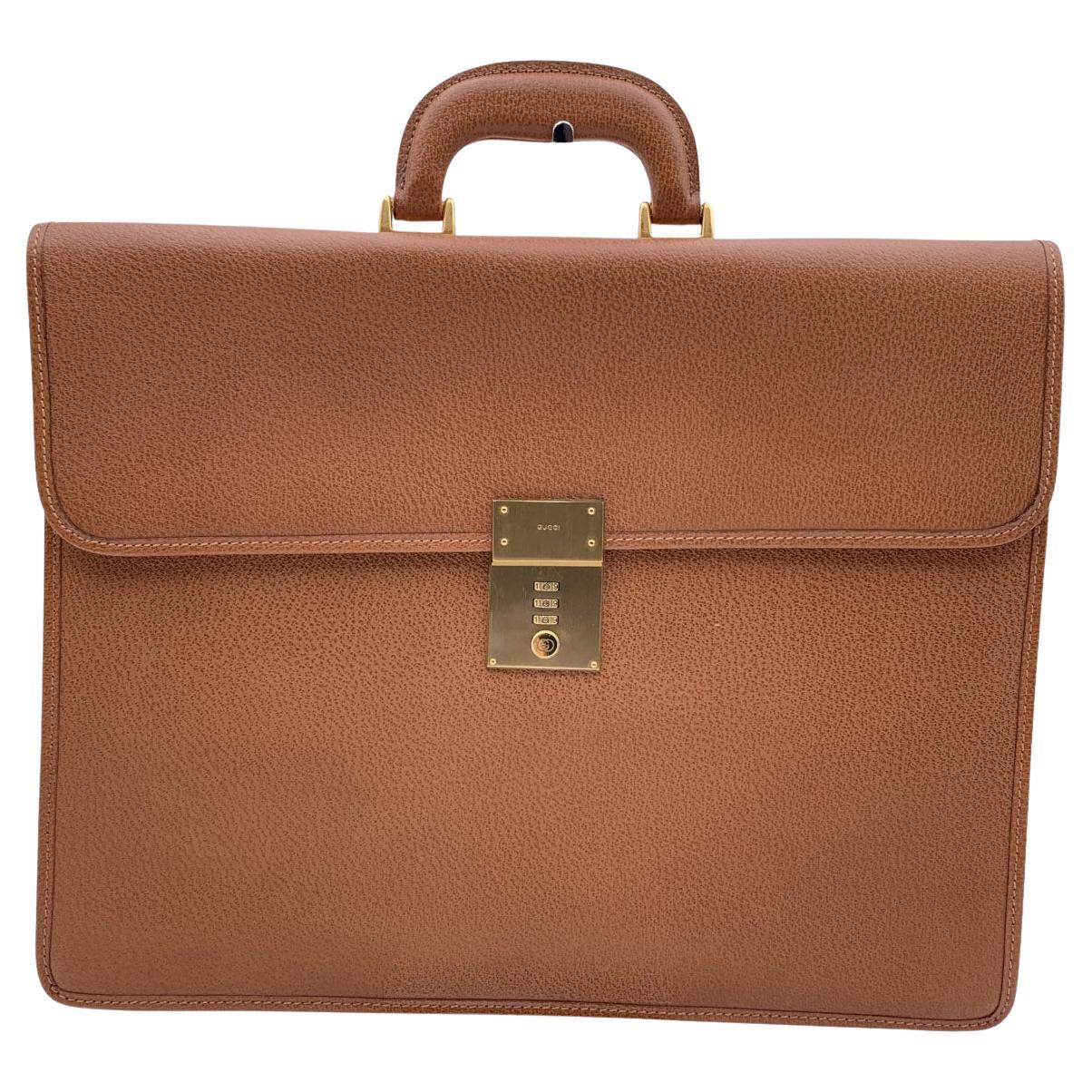 Gucci Men's Black Leather Top Handle LapTop Business Travel W. Strap ...