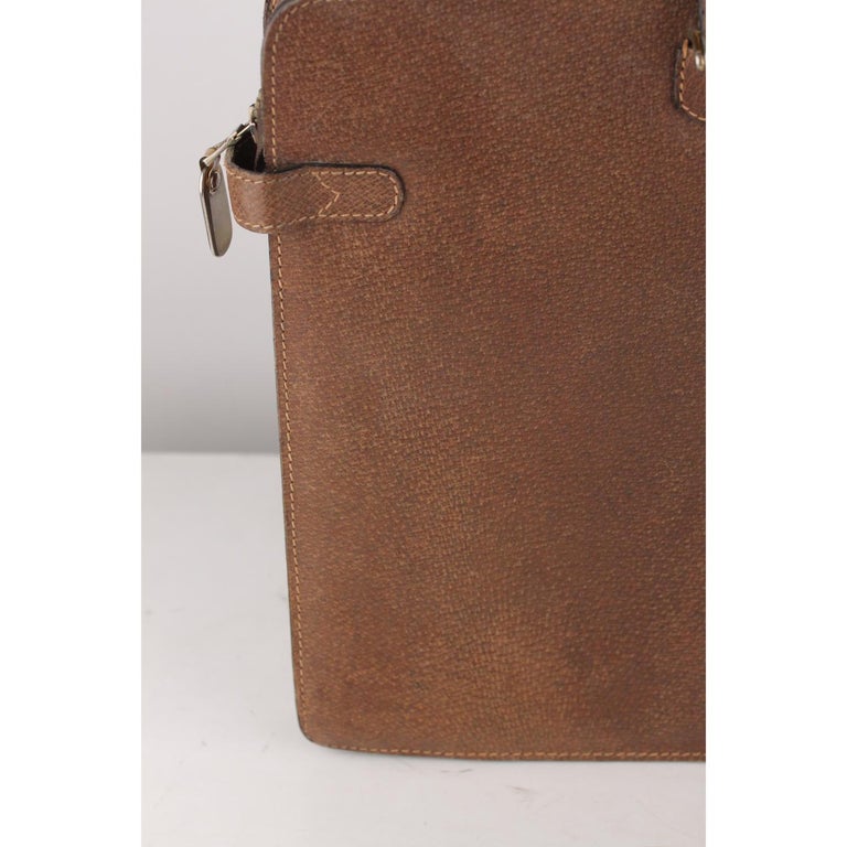Gucci Vintage Tan Leather Briefcase Work Business Bag at 1stDibs ...