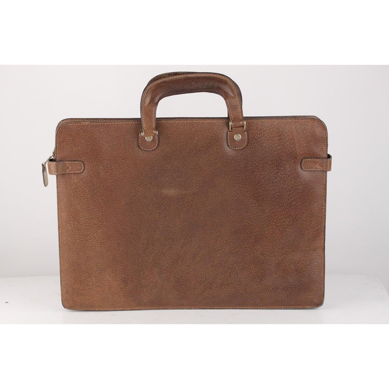 Gucci Vintage Tan Leather Briefcase Work Business Bag at 1stDibs ...