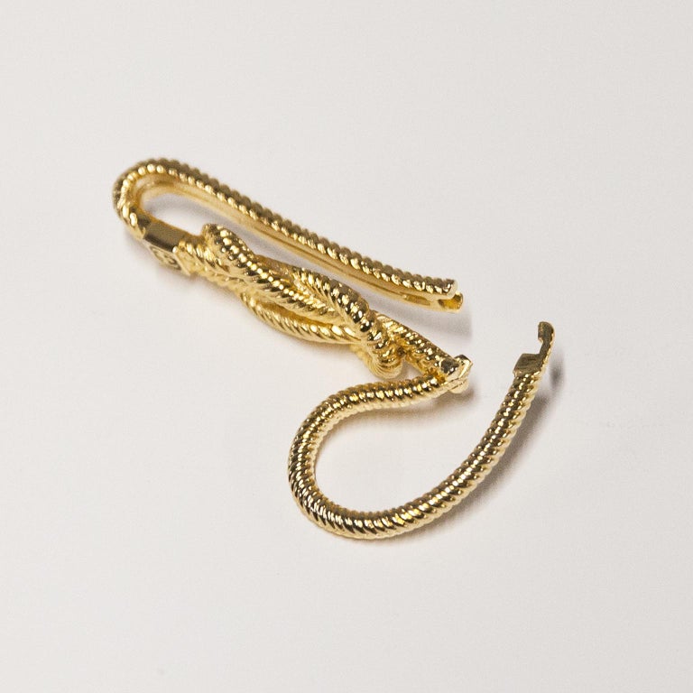 Gucci Vintage Twisted Sail Money Clip Pin 1970s For Sale at 1stDibs