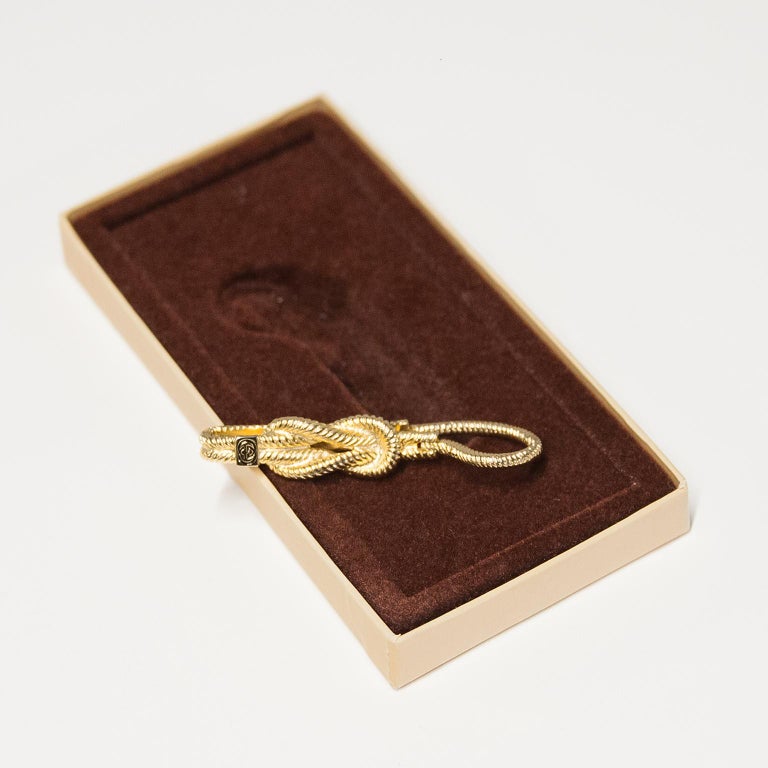 Gucci Vintage Twisted Sail Money Clip Pin 1970s For Sale at 1stDibs