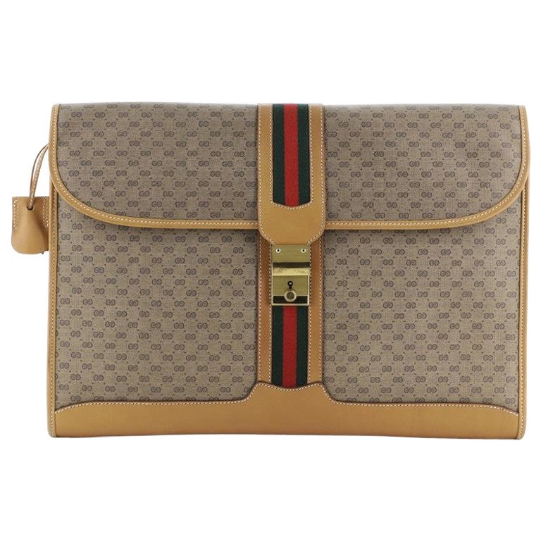 Gucci Vintage Web Flap Portfolio Micro GG Coated Canvas at 1stDibs