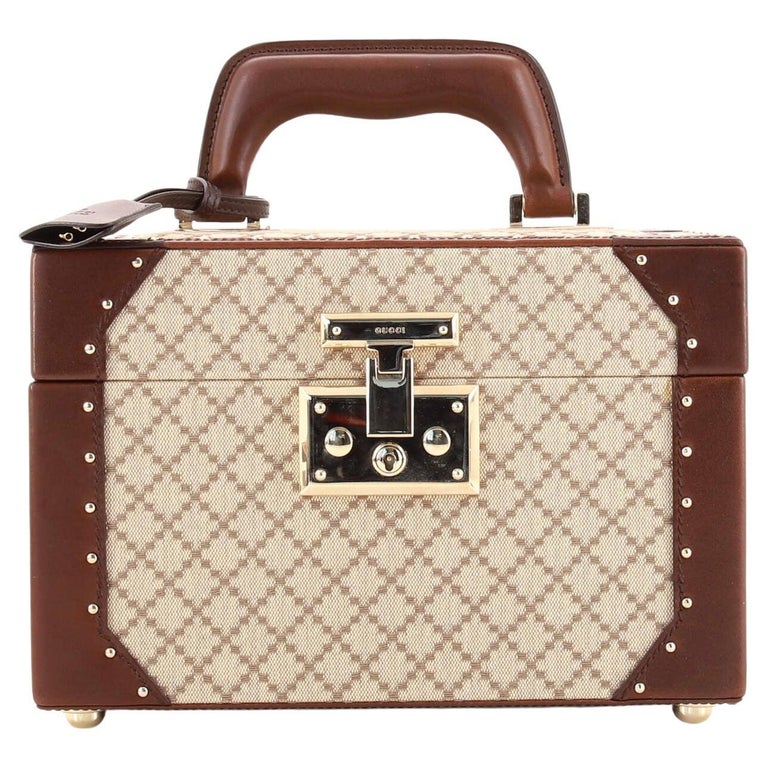 Gucci Watch Case Diamante Canvas and Leather For Sale at 1stDibs