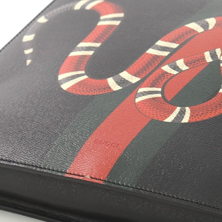 Gucci Web and Snake Messenger Bag Printed Leather Large at 1stDibs ...