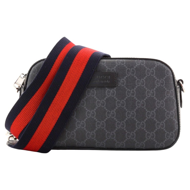 Gucci Web Camera Shoulder Bag GG Coated Canvas Small For Sale at 1stDibs