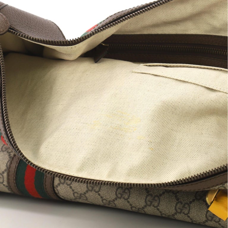 Gucci Web Convertible Duffle Bag GG Coated Canvas Large at 1stDibs