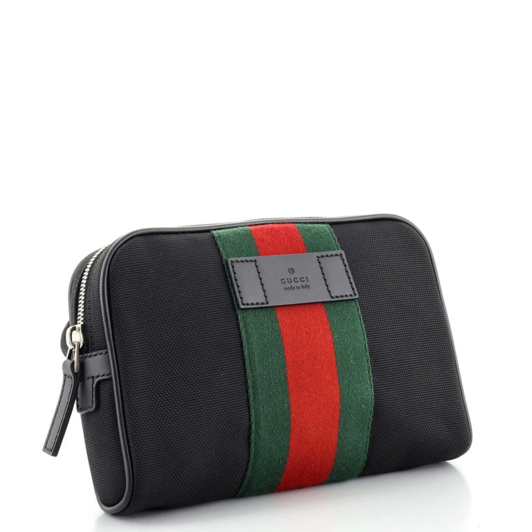 Gucci Web Zip Around Waist Bag Techno Canvas at 1stDibs