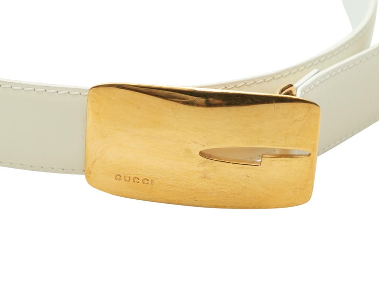 Gucci White Leather Belt For Sale at 1stDibs | gucci belt