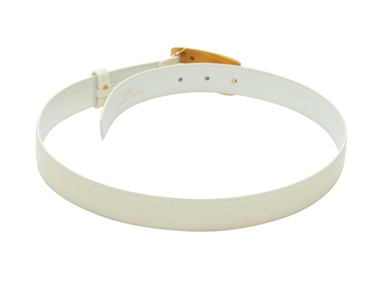 Gucci White Leather Belt For Sale at 1stDibs | gucci belt