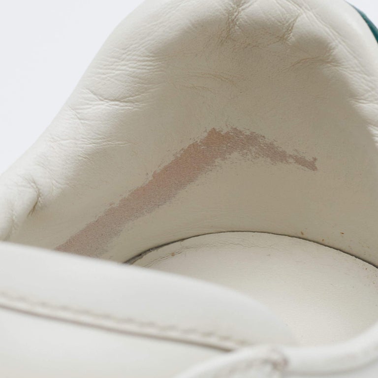 Gucci White Leather Embroidered Bee Ace Sneakers Size 36 For Sale at ...