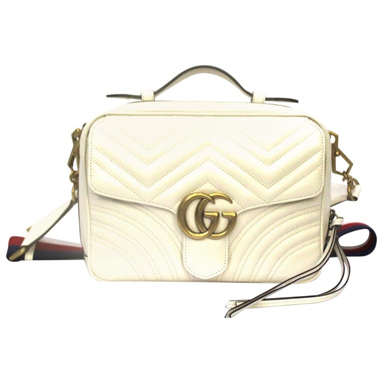 Gucci White Leather Marmont Bag at 1stDibs | gucci marmont, gucci bag