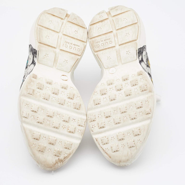 Gucci White Leather Mystic Cat Rhyton Low Top Sneakers Size 37 For Sale ...