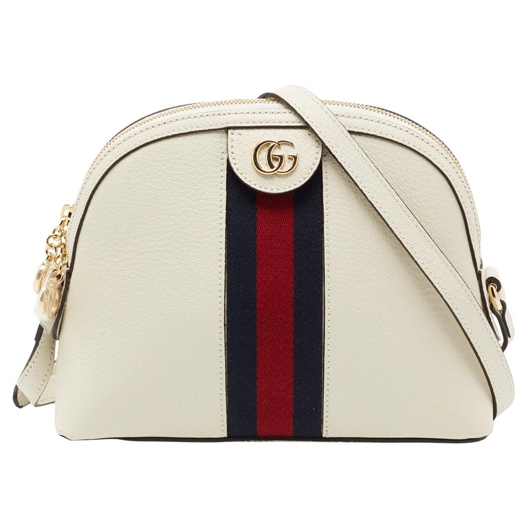 Gucci White Leather Small Ophidia Shoulder Bag at 1stDibs