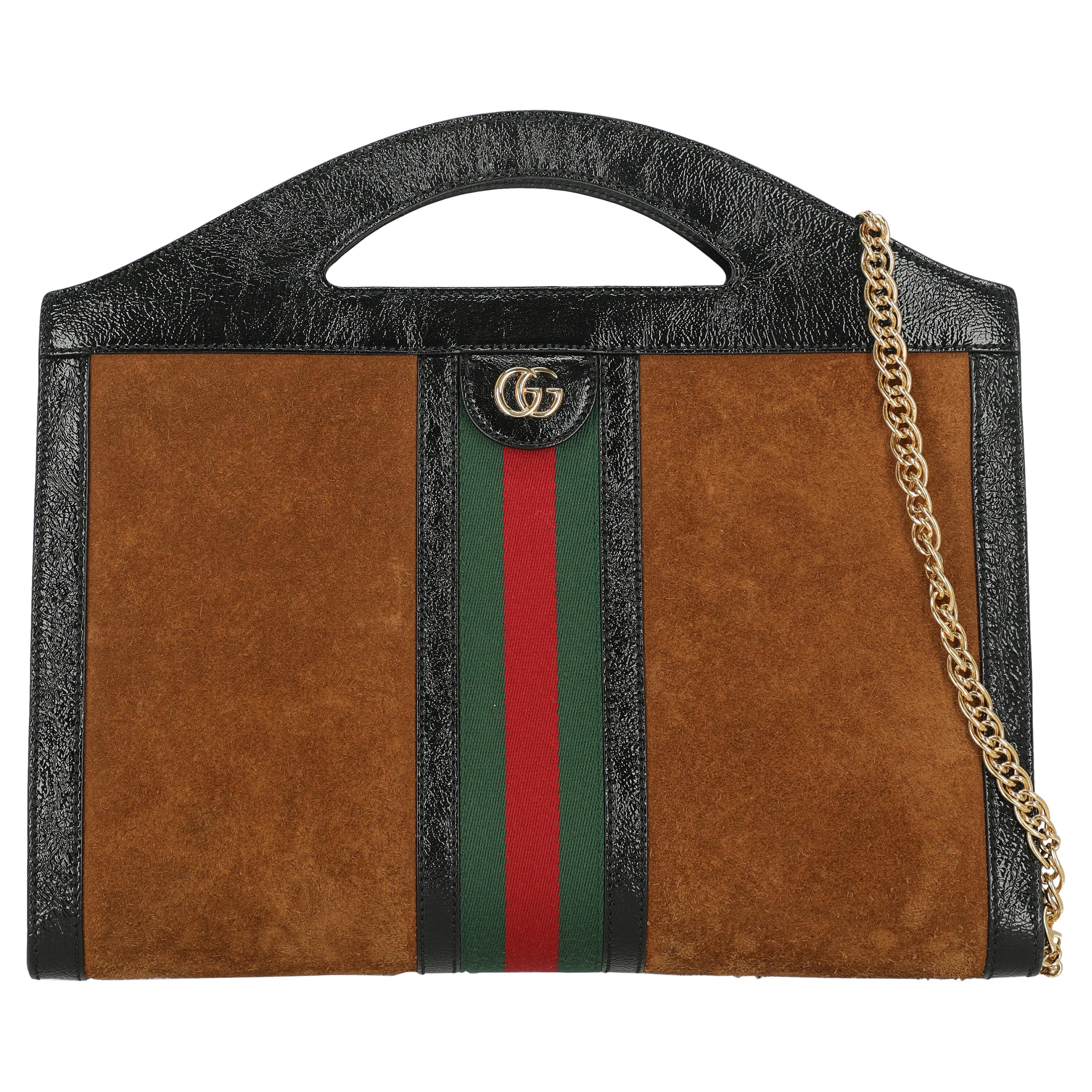 Gucci Sherry Signature Web Trunk 230272 Brown Canvas Satchel For Sale ...