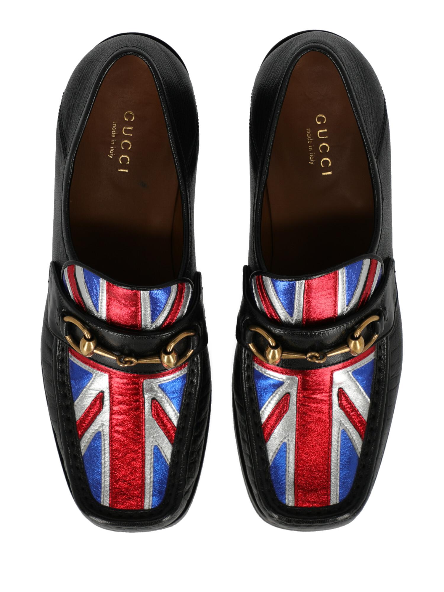 Gucci Women Loafers Black, Navy, Red Leather EU 38 at 1stDibs