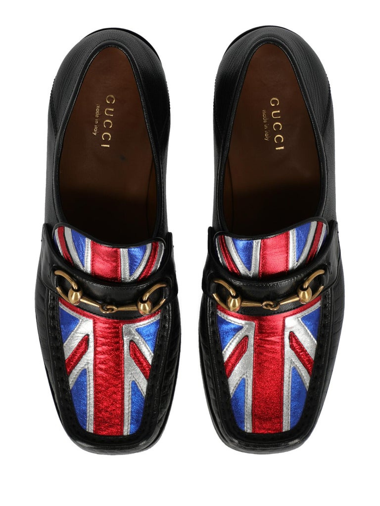 Gucci Women Loafers Black, Navy, Red Leather EU 38 at 1stDibs