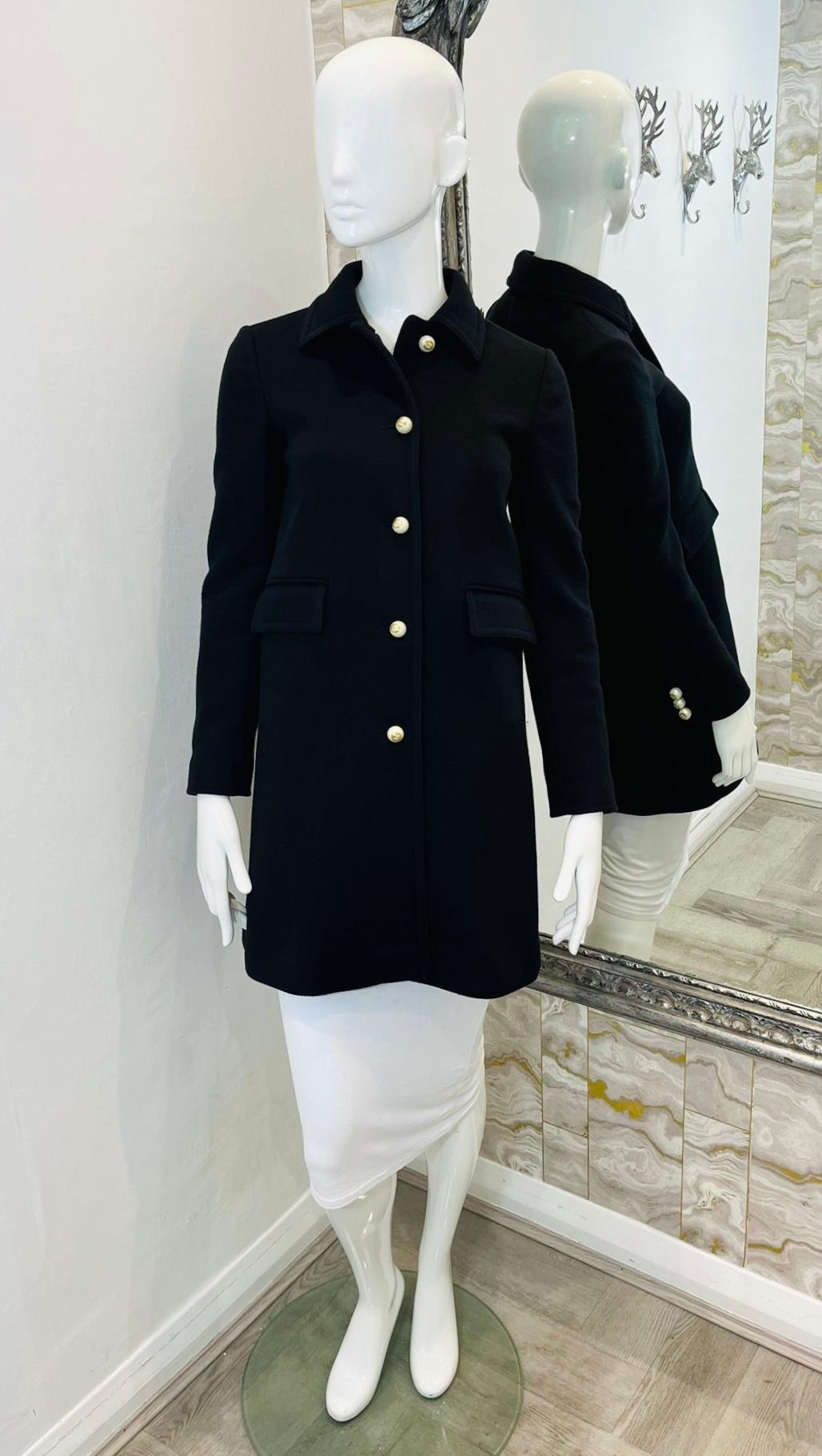 Gucci Wool Coat With Pearl Buttons For Sale at 1stDibs