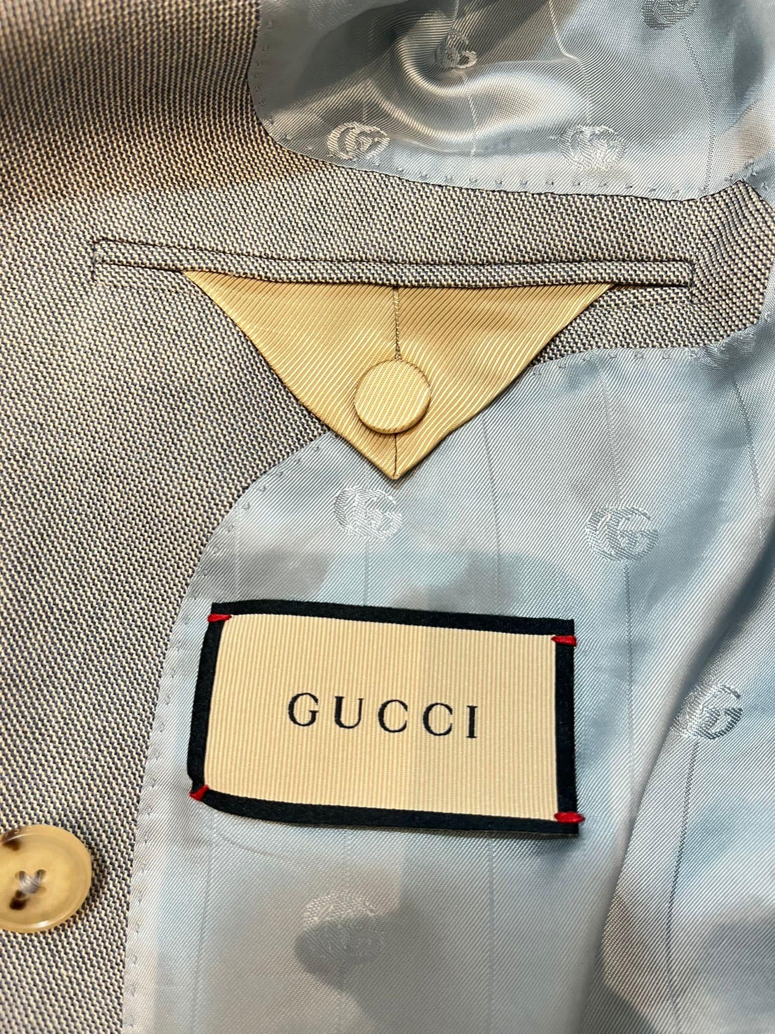 Gucci Wool Double Breasted Jacket For Sale at 1stDibs