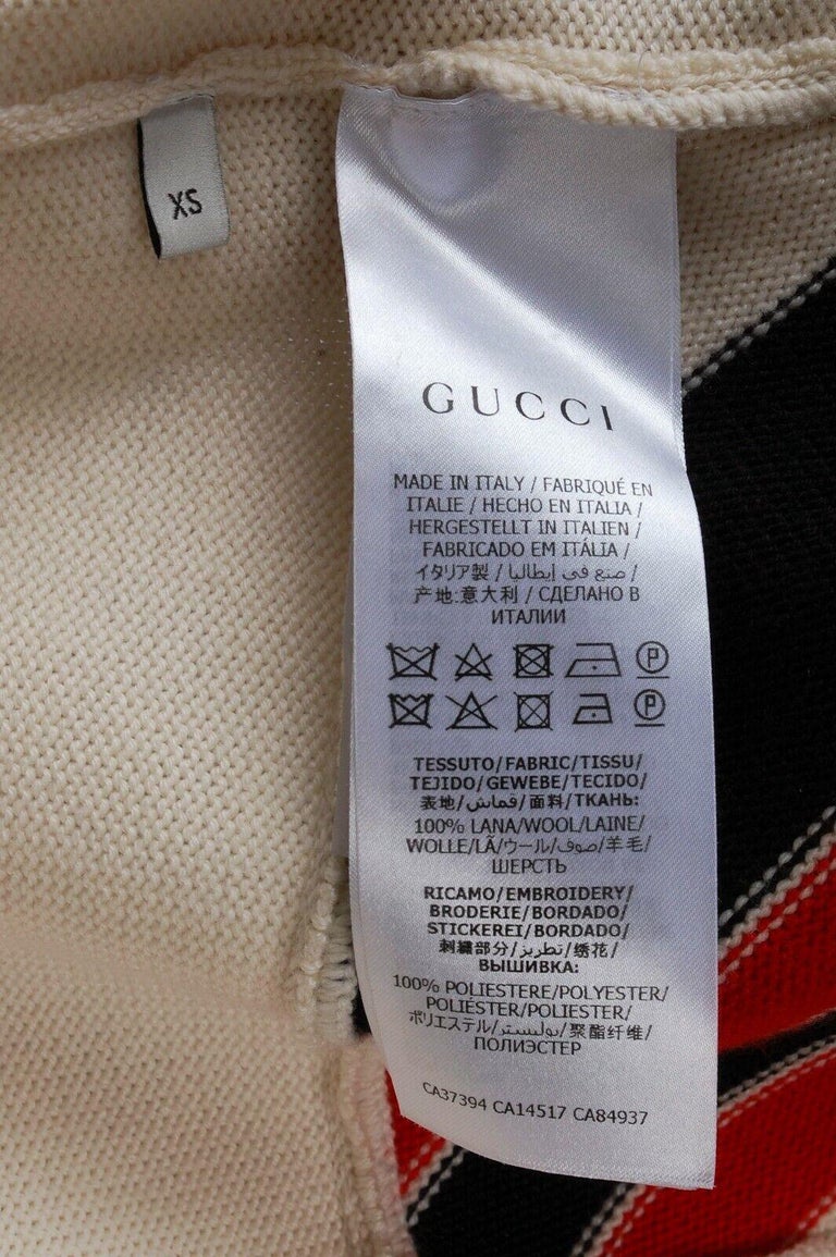 Gucci Worldwide Zipped Men Sweater Over Sized XS (runs Medium) For Sale ...