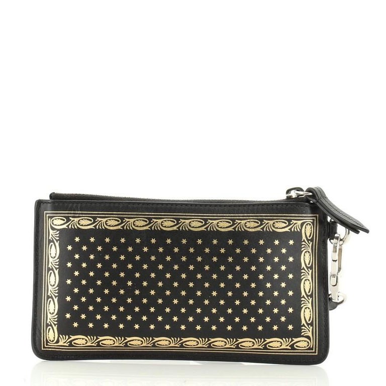 Gucci Wristlet Clutch Limited Edition Printed Leather Small at 1stDibs
