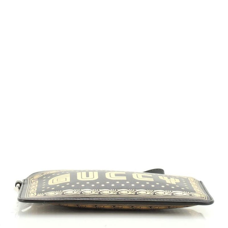 Gucci Wristlet Clutch Limited Edition Printed Leather Small at 1stDibs