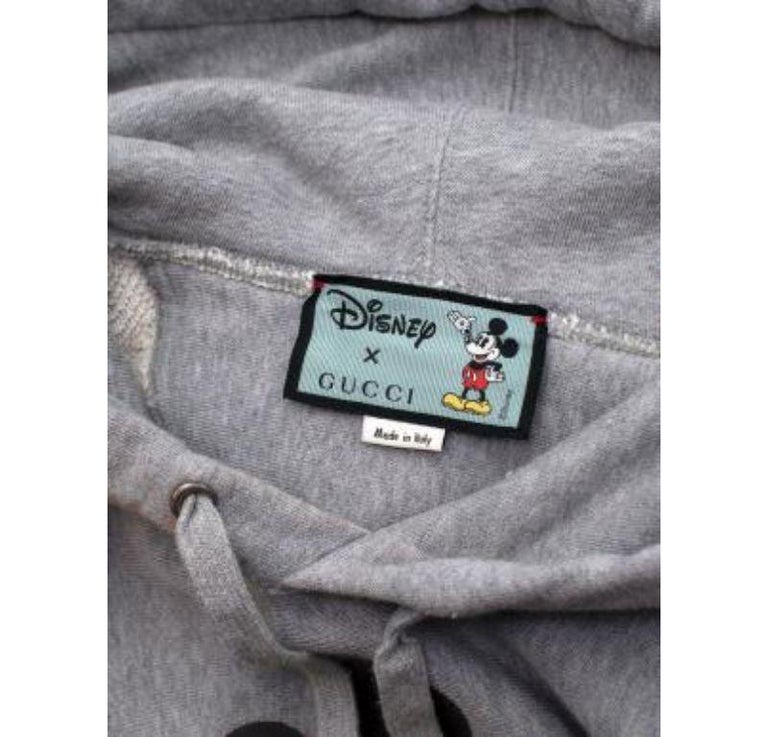 Gucci x Disney Grey Mickey Mouse Hoodie For Sale at 1stDibs
