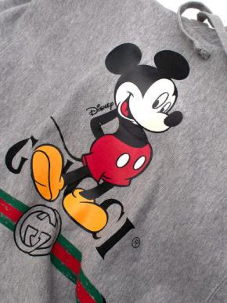 Gucci x Disney Grey Mickey Mouse Hoodie For Sale at 1stDibs