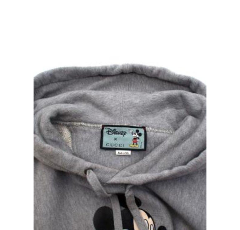 Gucci x Disney Grey Mickey Mouse Hoodie For Sale at 1stDibs