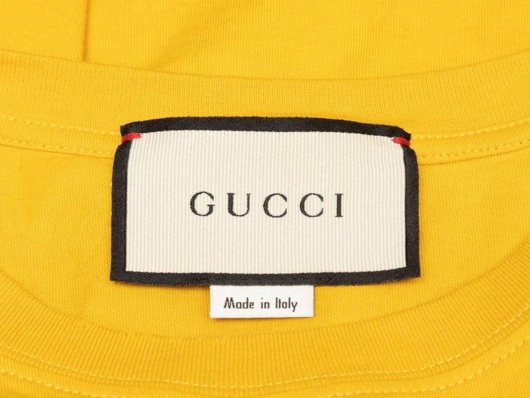 Gucci Yellow and Black Chime Short Sleeve T-Shirt For Sale at 1stDibs