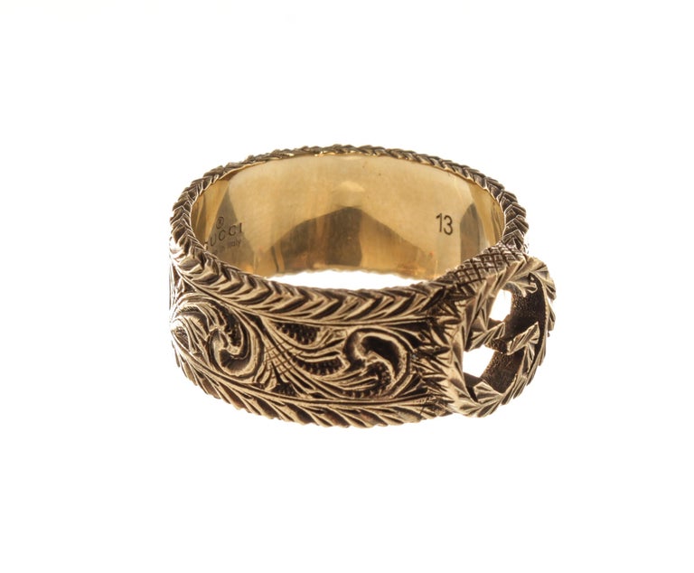 Gucci Yellow Gold Interlocking G A For Sale at 1stDibs