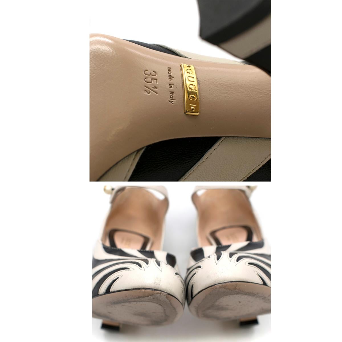 Gucci Zebra Leather Pumps 5.5 For Sale at 1stDibs | gucci zebra heels