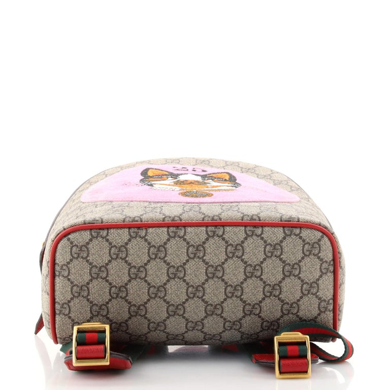 Gucci Zip Around Backpack Printed GG Coated Canvas Small For Sale at ...